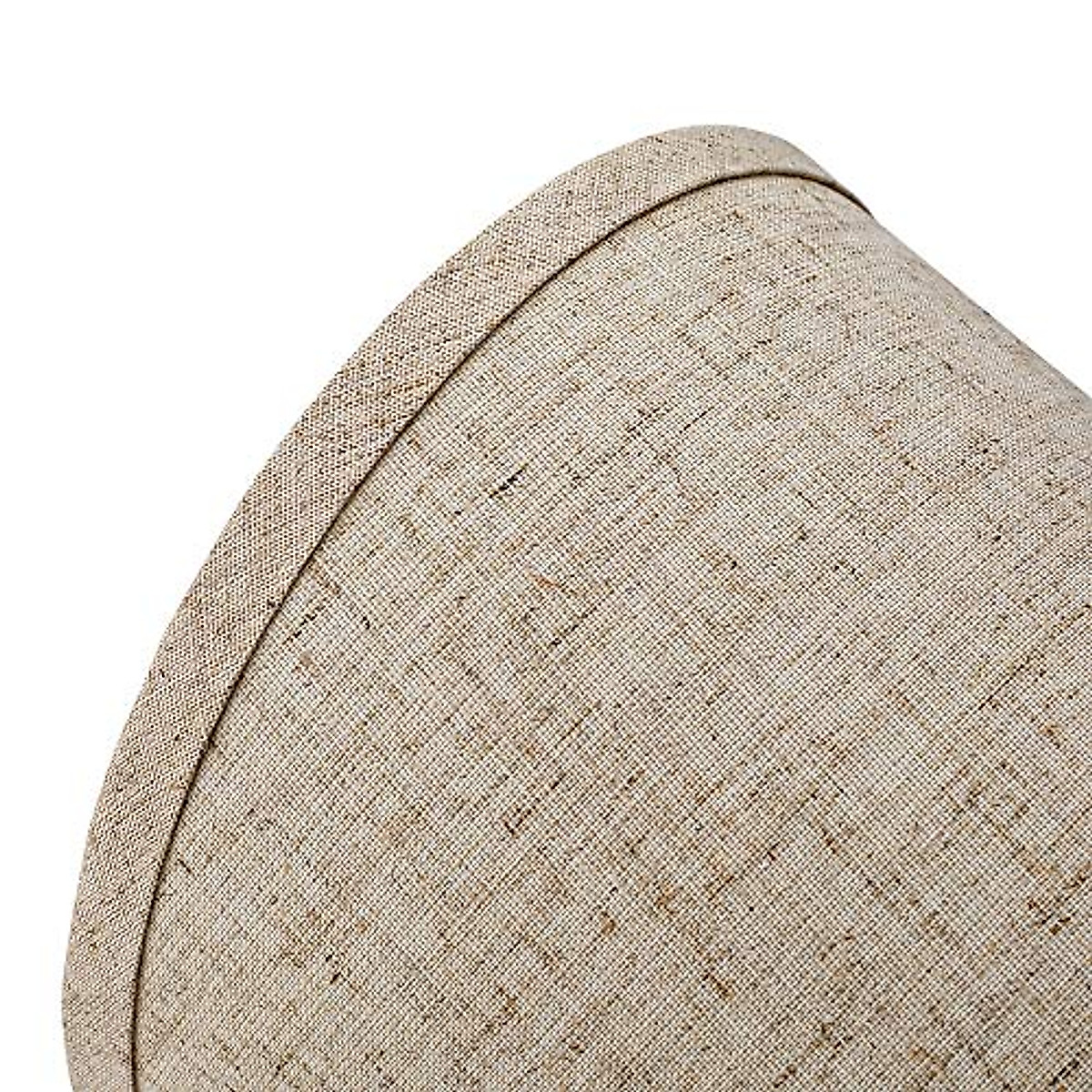 Double Small Lamp Shade Clip On Bulb Set of 2 for Candelabra Bulbs, ALUCSET Barrel Fabric Lampshade for Table Chandelier Wall Lamp 5x8x7 Inch 2Pcs (White/Brown)