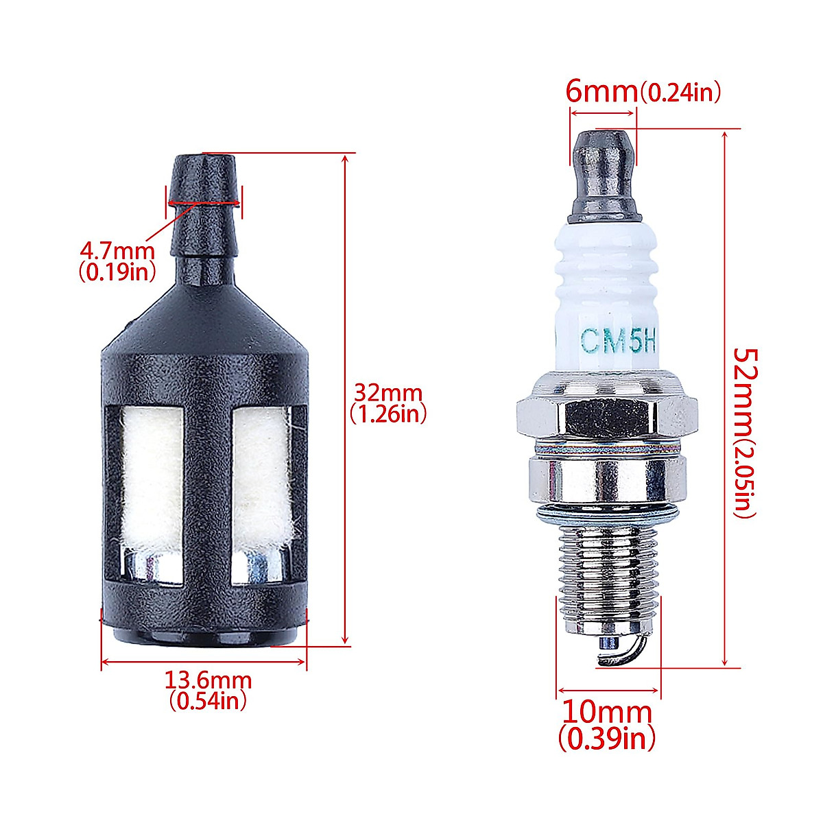 Mtanlo Air Filter Kit For Honda GX25 GX25N GX25NT HHT25S Brush Cutter Trimmers 17211-Z0H-000