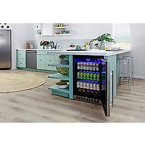 EdgeStar CBR1501SLD 5.49 Cu. Ft 142 Can Built-in Stainless Steel Beverage Cooler