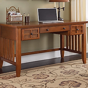 Arts & Crafts Cottage Oak Executive Desk by Home Styles
