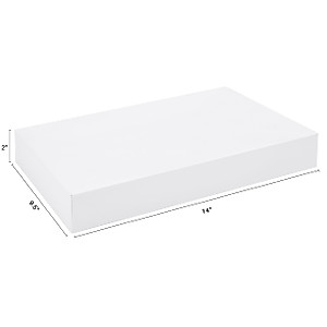 SUNCOLOR 6 Pack 14" Large White Gift Boxes With Lids For Clothes Presents
