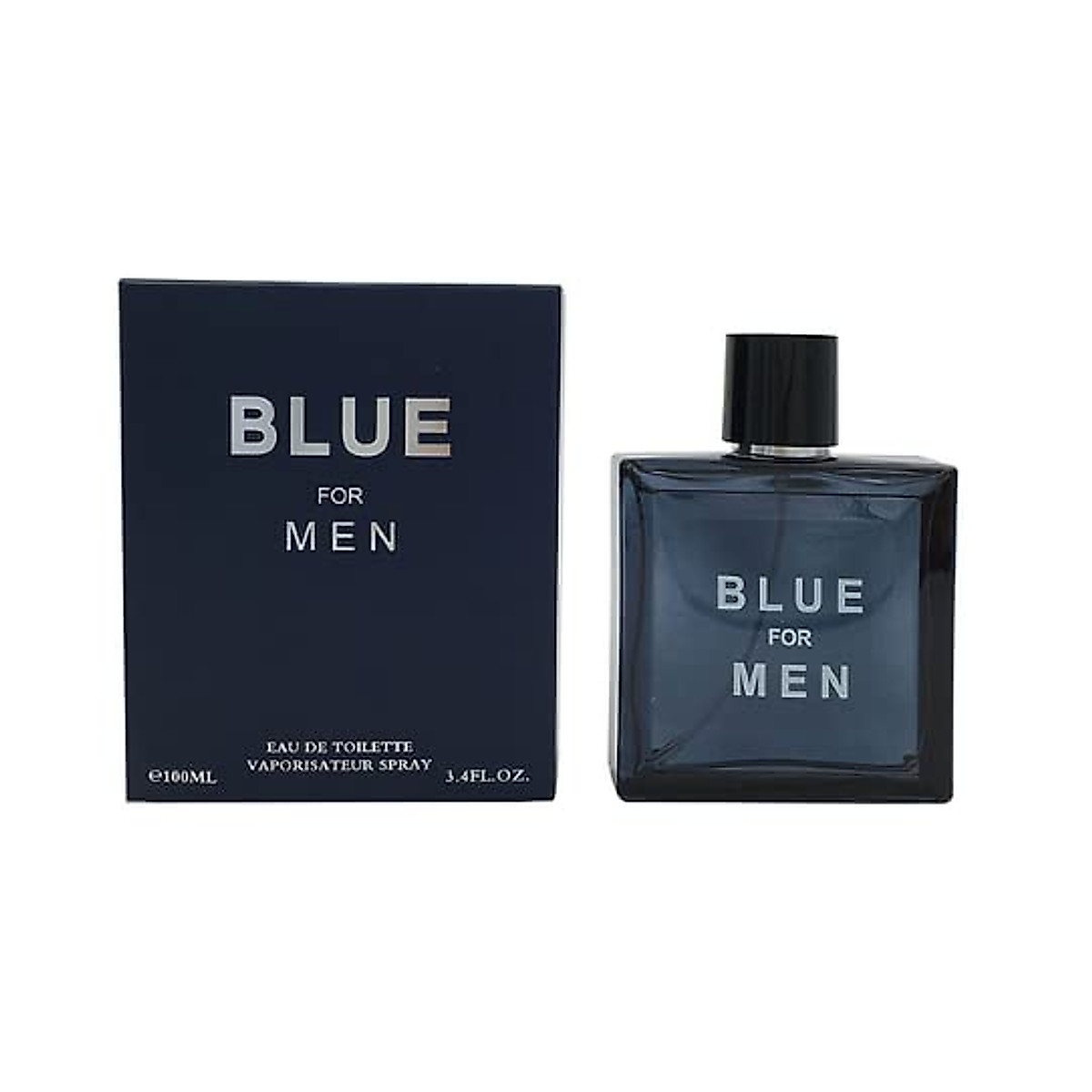 INSPIRE SCENTS Clashoky Blue For Men Eau De Toilette 3.4oz/100ml Cologne & Travel Spray Size 1.36 Fl oz/ 40ml (Pack of 2)
