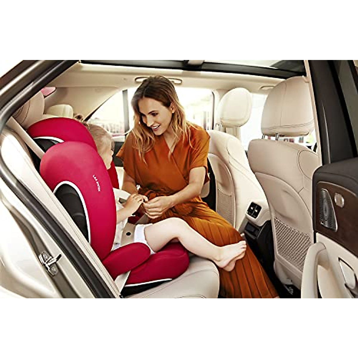 CYBEX Solution B-Fix High Back Booster Seat, Lightweight Booster Seat, Secure Latch Installation, Linear Side Impact Protection, 12-Position Adjustable Headrest, for Kids 40-120 Lbs, Volcano Black