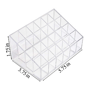 Super Z Outlet Transparent Cosmetic Makeup Organizer for Lipstick, Brushes, Bottles, and More. Clear Case Display Rack Holder