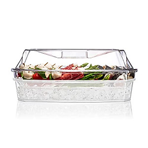 Prodyne Ice Party Platter, 15 1/2" x 11" x 6", Clear