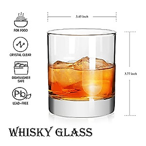 Rock Style Old Fashioned Whiskey Glasses 11 Ounce, Short Glasses For Camping/Party,Set Of 6