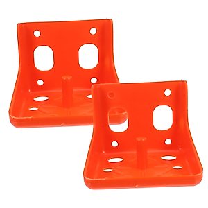 POPETPOP 2pcs Tray Fodder Trays Pig Feeding Bowl Feeding Bucket for Horses Mineral Block Holder Cattle Block Holder Sheep Salt Lick Box Thickened Livestock Feeder Appendix Orange Animal