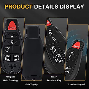 Key Fob Keyless Entry Remote for Chrysler Town & Country for Dodge Grand Caravan for V-olkswagen Routan 2008-2018 M3N5WY783X IYZ-C01C 05026453AC 05026453AD 05026453AE 433MHZ -1Pcs