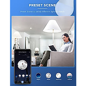 LOHAS Smart Light Bulb Work with Alexa, Google Home & Siri, A19 WiFi LED Bulb Daylight 5000K, 9W 60W Equivalent, Dimmable, 850LM