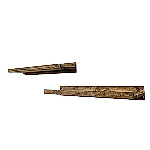 del Hutson Designs 20" Rustic Luxe Wall Mount Shelves, Dark Walnut (Open Box)