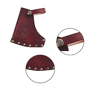 Kyien Leather Hatchet Sheath Axe Sheath Leather Axe Cover Sheath Axe Protector Tool Leather Axe Head Cover Axe Head Sheath Protect Cover with Leather