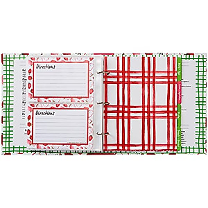 C.R. Gibson Strawberry Fields Pocket Page 3-Ring Card Book Binder Recipe Cards & Holder, 8.32" W x 9.4" L, Multicolor