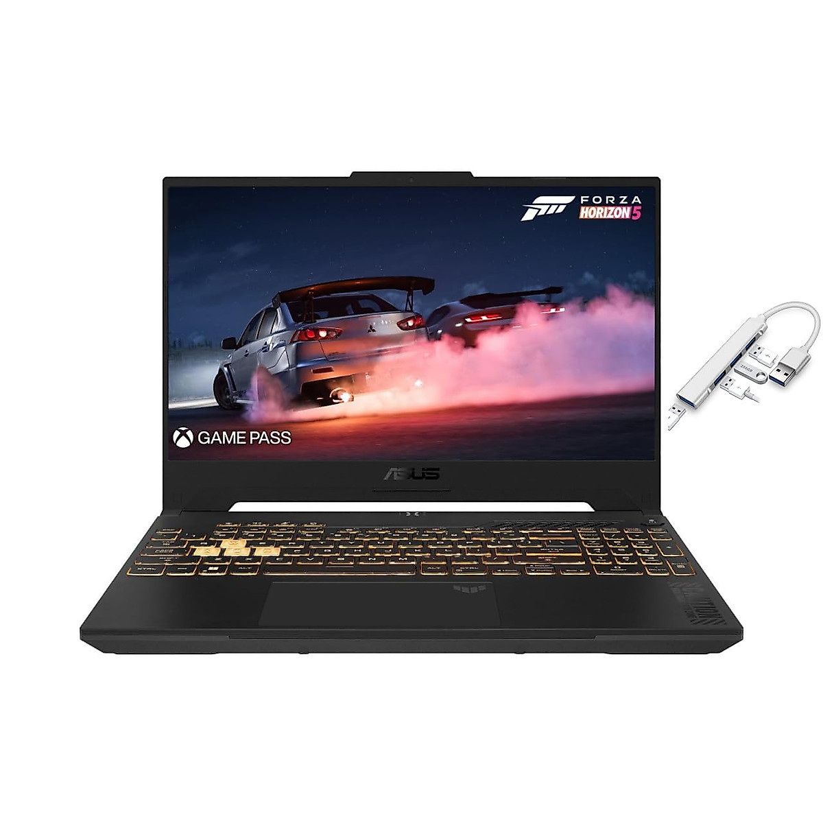 ASUS TUF 15.6" 144Hz FHD Gaming Laptop | 12th Generation Core i7-12700H | 16GB RAM | 512GB SSD | NVIDIA GeForce RTX 4060 | RGB Backlit | Windows 11 Home | Bundle with USB 3.0 Hub