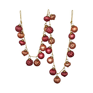 Creative Co-Op Mercury Glass Ball Ornament Garland