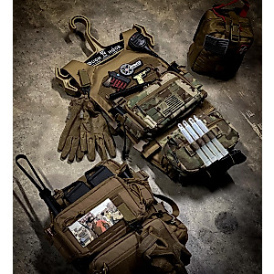 ACETAC Tactical Chest Rig with 5.56/7.62 Magazine Pouch Holder, Pistol / Wing Pouch, Molle Dangler Pouch, Adjustable H Harness (Multicam)