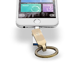 iKlips Duo+ Apple Lightning Flash Drive 128GB Gold