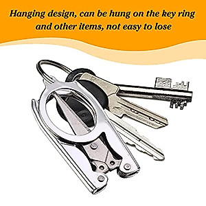 3 Pieces Folding Scissors Stainless Steel Portable Scissors Foldable Small Scissors Portable Travel Scissors Mini Folding Scissors Cutter for Home Travel, Silver