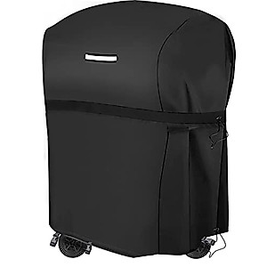 HCFGS Grill Cover 30 inch Waterproof Barbecue Gas Grill Cover, Outdoor Heavy Duty BBQ Cover, Fade & Weather Resistant Upgraded Material for Weber Brinkman Char-Broil and More, Blac