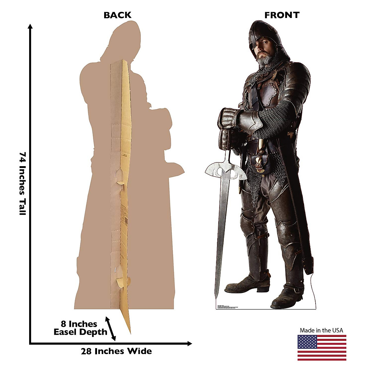 Cardboard People Knight in Armor Life Size Cardboard Cutout Standup
