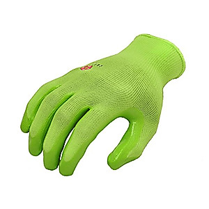 12 PAIRS Women Gardening Gloves with Micro Foam Coating - Garden Gloves Texture Grip - Women’s Work Glove - Working Gloves For Weeding, Digging, Raking and Pruning, Medium