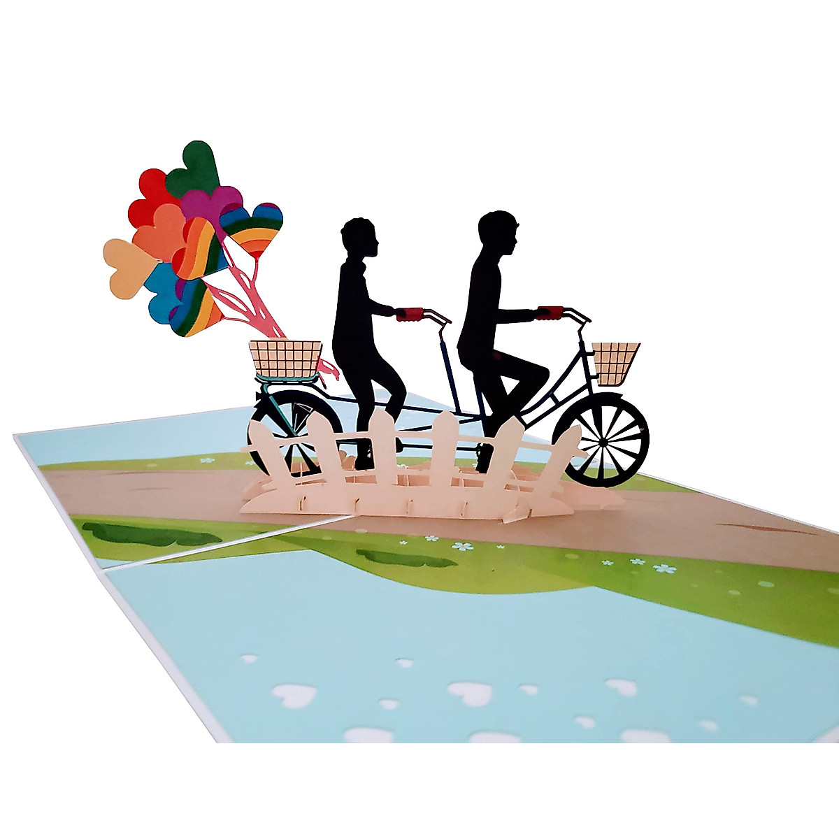 iGifts And Cards Gay Happy Fun Day 3D Pop Up Greeting Card - Valentine's Day, Fathers' Day, Romantic, Engagement, Anniversary, Wedding, Pride, Lovers, Grooms, Couple, Men, Boyfriend, LGBT