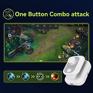 Mobile Game Controller Joystick for Android IOS Phone Tablets, Universal Mini Gaming Gamepad for PUBG, Touch Screen Joypad Control, Comfortable and Portable (White)