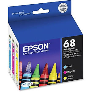 EPSON T068 DURABrite Ultra Ink Standard Capacity Color Combo Pack (T068520-S) for select Epson Stylus and WorkForce Printers
