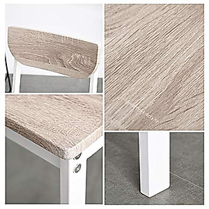 HOMCOM Modern 5-Piece Dining Table Set for 4 with Foldable Drop Leaf, 4 Chairs, and Metal Frame for Small Spaces, White