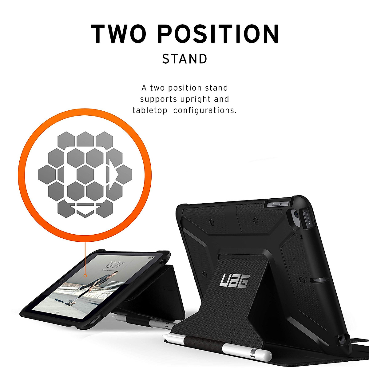 UAG Folio iPad Mini (5th Gen, 2019) Case Metropolis Feather-Light Rugged [Black] Military Drop Tested iPad Cover with Apple Pencil Holder