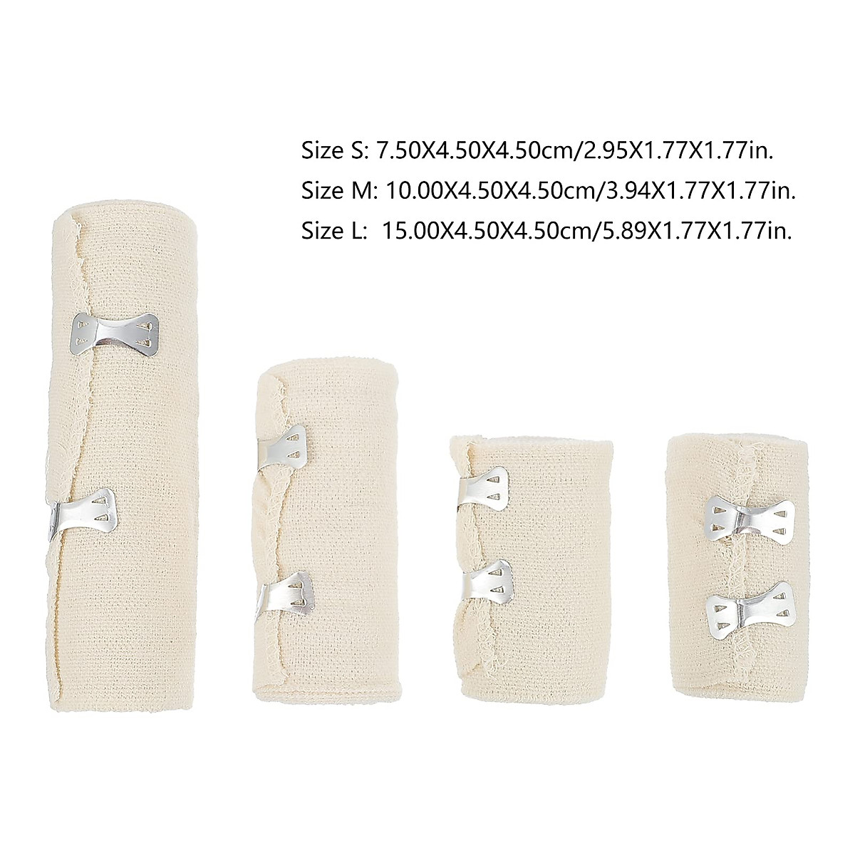 Baluue 4 Rolls Elastic Band Gauze Pads Non Woven Gauze Stretchy Gauze wrap self Adherent wrap cohesive Tape Gauze Adhesive Tape Medical Cloth roll Nylon Protection