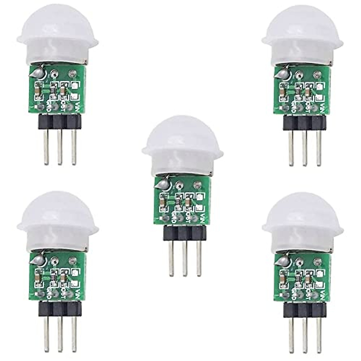 Stemedu HC-SR312 AM312 Mini PIR Human Body Motion Sensor Module Pyroelectric Infrared IR Distance Detector for Arduino (Pack of 5)