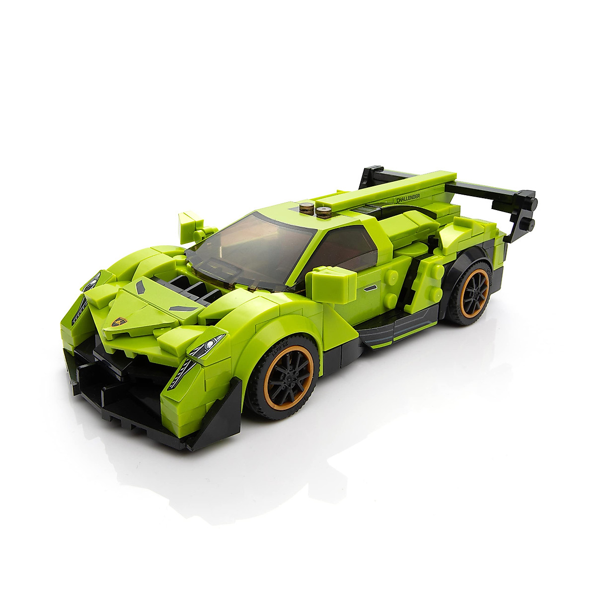 Block Builder Lambo Racing Car Building Block Set (348 Pieces). Racing Car Building Blocks for Kids and Adults
