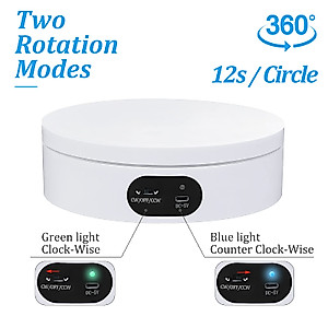 USLINSKY Exhibition Stand for Sublimation Tumbler, 360° Automatic Mute Rotating Revolving Platform 12oz, 20oz&50oz Heat Press Blanks Tumblers Skinny Straight, Cup(White), White-01 (ZT-001)
