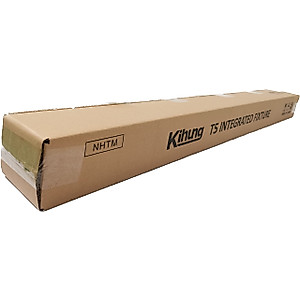 Kihung (8 Pack) LED T5 3FT Tube Light Fixture, 15W, 1800lm, 6500K, 3 Foot Linkable LED Shop Light Tube, Ceiling, Workshop, Corded Electric with Built-in ON/Off Switch