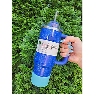 Wolf Creek Group 2 PC Silicone Boots for Stanley Tumblers | Simple Modern | Blender Bottle, Easy to Use & Clean, Ideal for Active Lifestyles (Leopard/GoldSparkle)