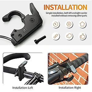 HUDAMZKY Ebike Quick Installation Thumb Throttle Compatible Left/Right Hand 36V/48V 60V/72V Electric Scooter Motor Throttle for Electric Bike Accessories(SM Plug)