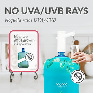 Momo Lifestyle Gallon Jug Sleeve Reversible Double Sided 5 Gallon Water Jug Cover Insulated Neoprene Water Bottle Sleeve for Gallon Water Dispenser Momo Cover Accessory Momo Sleeve (Tropical Dream)