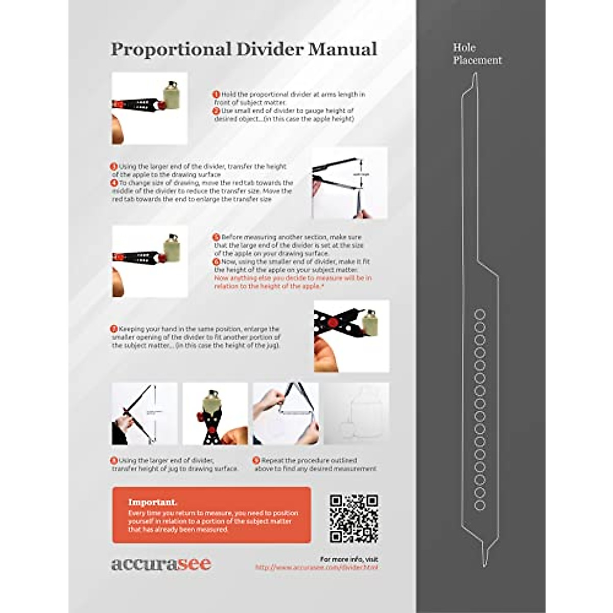 Accurasee Artist 11 Inch Proportional Divider - Upgraded Drawing Supplies & Drafting Tools - Adjustable Caliper & Subject Dividers for Art Drawing Tools