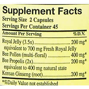 YS Organic Farms: Royal Jelly Bee Pollen Propolis w/Ginseng 90 ct