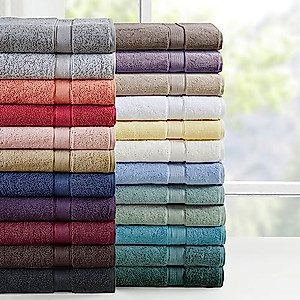Madison Park Signature 800GSM 100% Cotton Luxurious Bath Towel Set Highly Absorbent, Quick Dry, Hotel & Spa Quality for Bathroom, Multi-Sizes, Seafoam 8 Piece