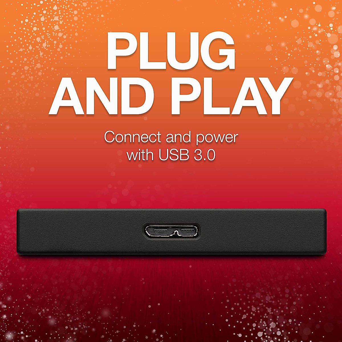 Seagate Backup Plus Slim STHN2000400 2 TB Portable Hard Drive - External - Black