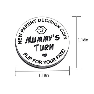 Decision Making Coin, New Parents Gifts Pregnancy Gifts for First Time Moms, New Dad Gifts, New Moms Gifts for Women,New Baby Gift for New Parents to Be Birthday Gift (2pcs)