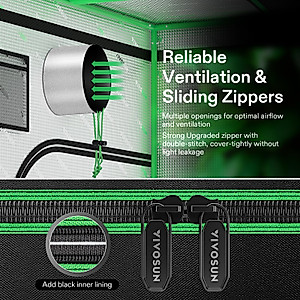 VIVOSUN S848 4x8 Grow Tent, 96"x48"x80" High Reflective Mylar with Observation Window and Floor Tray for Hydroponics Indoor Plant for VS4000/VSF4300