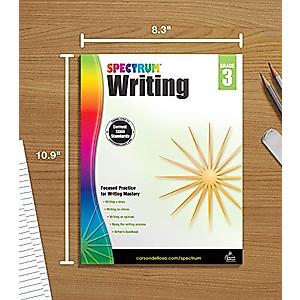 Spectrum Writing Grade 3, Ages 8 to 9, 3rd Grade Writing Workbook, Informative, Opinion, News Report, Letter, and Story Writing Prompts, Writing Practice for Kids - 136 Pages
