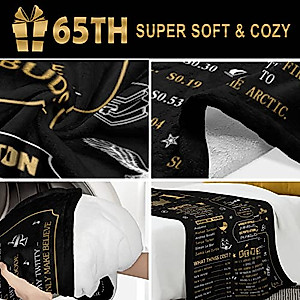 Neuturs 65th Birthday Gifts for Women, 65th Birthday Gifts for Men, 65th Birthday Decorations for Women Men, 65 Birthday Gifts for Women, 65 Year Old Birthday Gifts for Women Throw Blanket 60"x50"