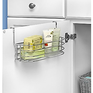 Spectrum Diversified Duo Over-the-Cabinet Towel Bar and Small Basket, Large, Chrome