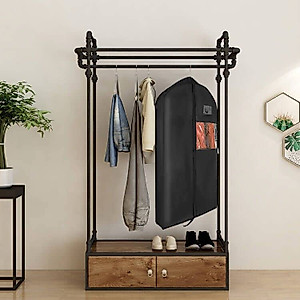 40"Garment Bags For Travel,Garment Bag Suit Bags For Men Closet Storage,Gusseted Travel Garment Bag With Zipper Pocket,Garment Bags For Hanging Clothes,Suit Cover T-Shirt, Jacket, Suits, Coats.