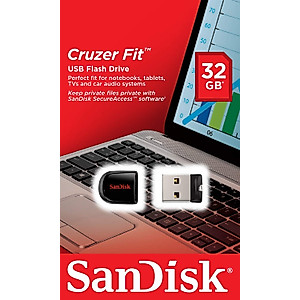 SanDisk Cruzer Fit CZ33 32GB USB 2.0 Low-Profile Flash Drive- SDCZ33-032G-B35