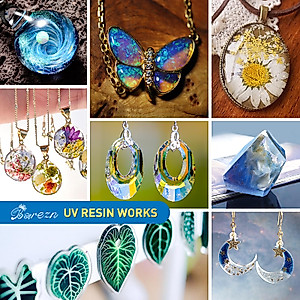 Bsrezn 1KG Bulk UV Resin Crystal Clear, 1000g Large UV Cure Epoxy Resin Hard Kit Premixed Resina UV Transparent Solar Activated Glue for Jewelry Making Fast Curing