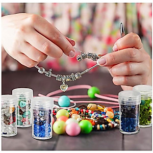 mpowtech 60 Grids Bead Organizer and Storage Diamond Painting Containers Portable Plastic Case Box Arts Crafts Storage for Seeds Beads Sewing Cosmetic Nail Glitter Powder Small Parts Rhinestones